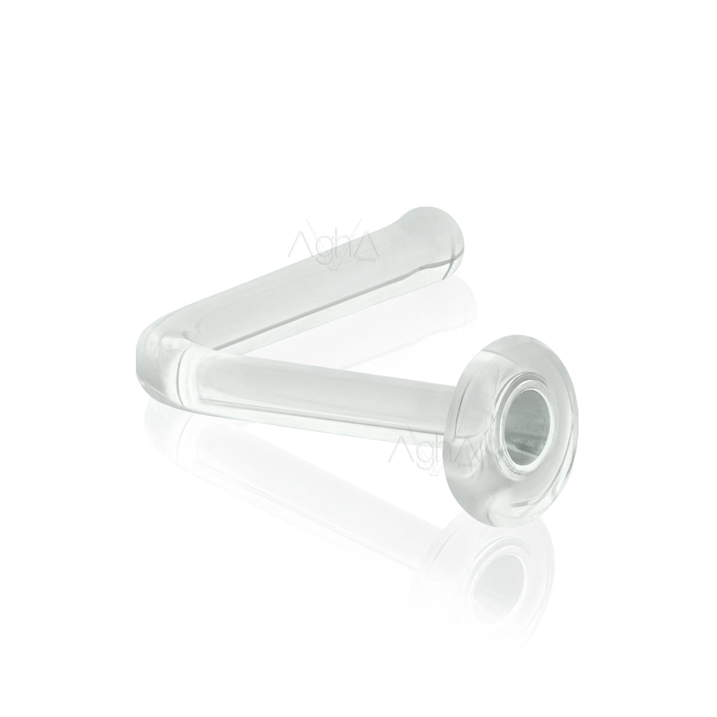 20g 18g and 16g L-shaped retainers in BOROSILICATE glass// invisible n ...