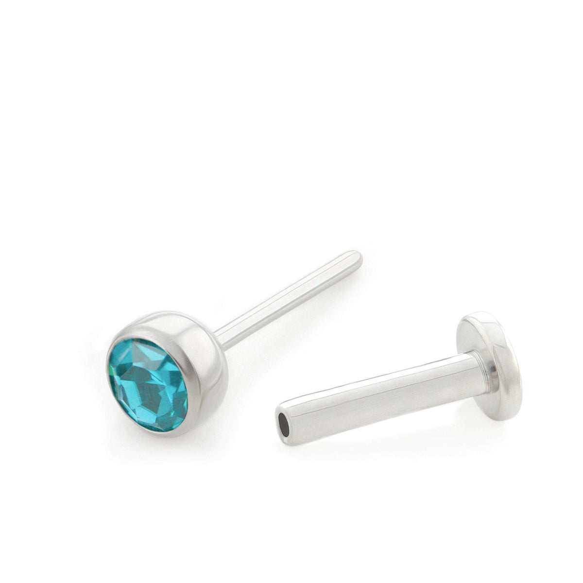 18G 316L Surgical Steel Labret Stud Threadless Push Pins Press Fit Blu ...